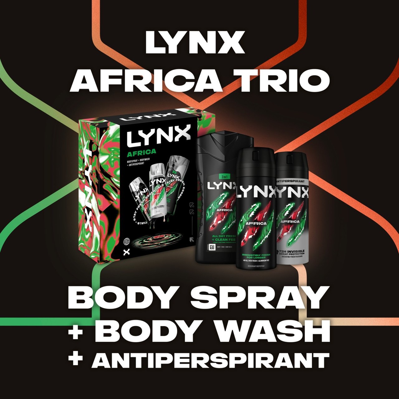 Lynx Trio Africa Gift Set - Morrisons Online Groceries & Offers