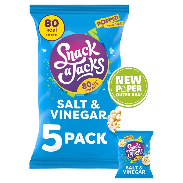 Snack a Jacks Salt & Vinegar Multipack Rice Cakes Crisps - Morrisons ...