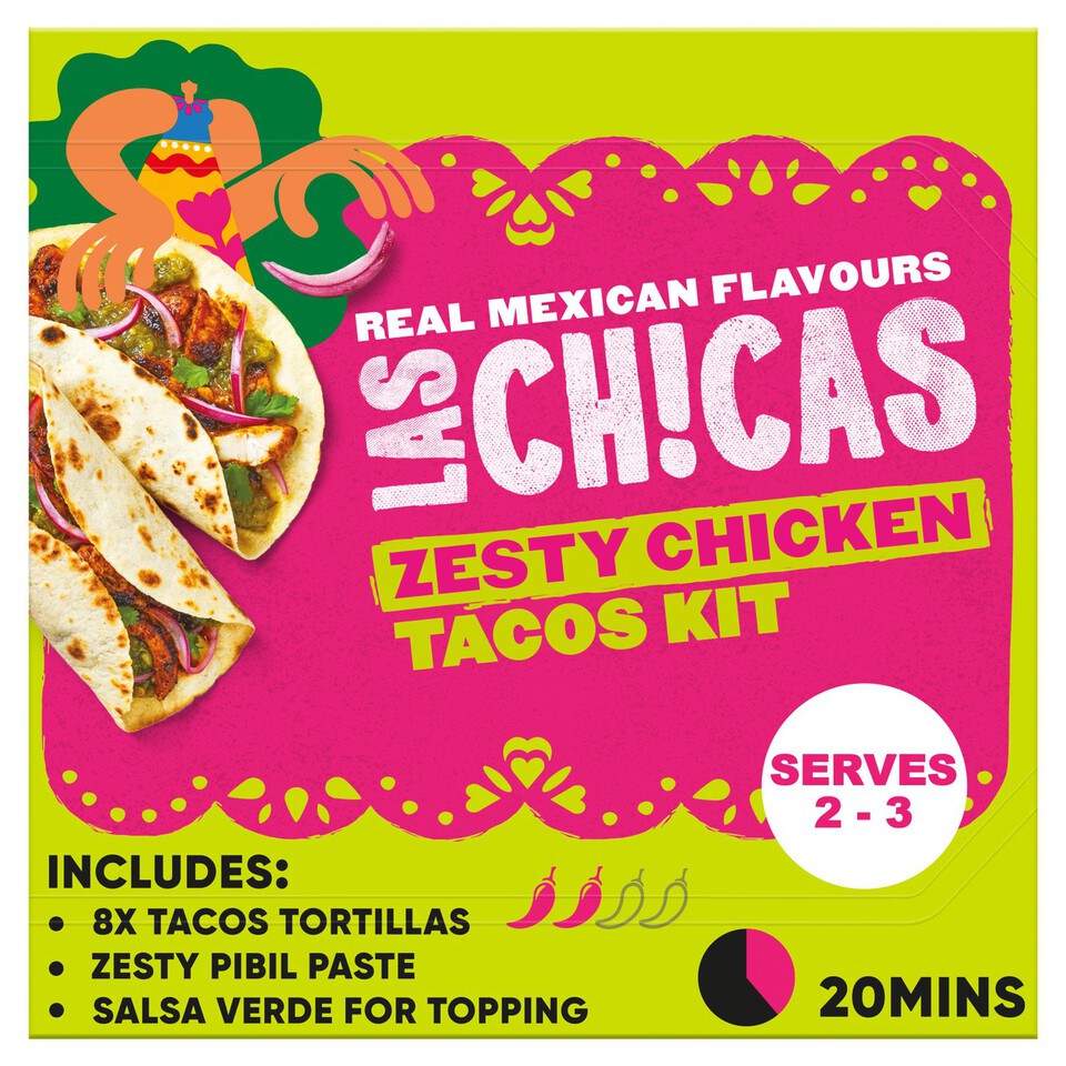 Las Chicas Mexican Zesty Chicken Tacos Kit 296g - Morrisons Online ...