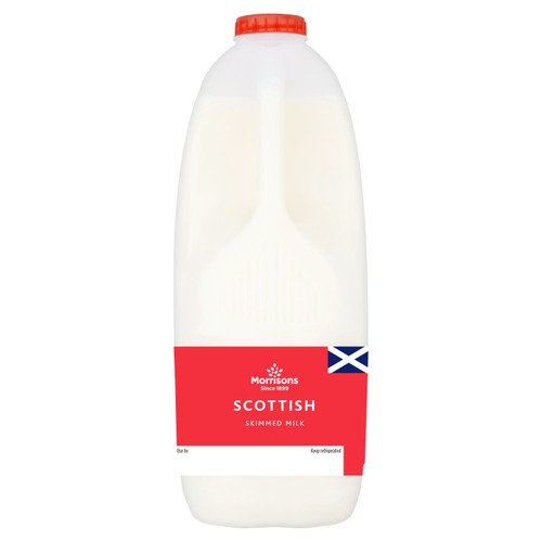Morrisons Scottish Skimmed Milk 4 Pint - Morrisons Online Groceries ...