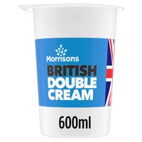 Morrisons British Double Cream 600ml - Morrisons Online Groceries & Offers