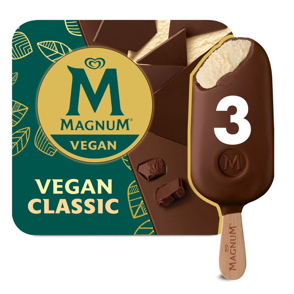 Magnum Vegan Ice Cream Sticks Classic 3x90 ml - Morrisons Online ...