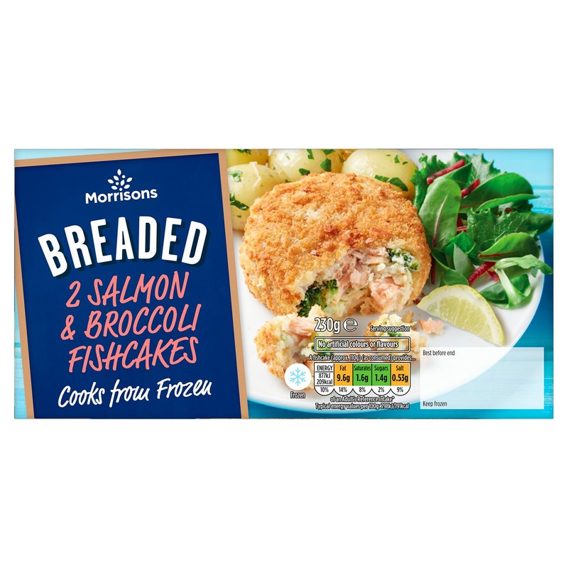 Morrisons 2 Salmon & Broccoli Fish Cakes - Morrisons Online Groceries ...