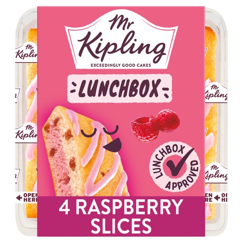 Mr Kipling Lunchbox Raspberry Cake Slices 4 Pack - Morrisons Online ...