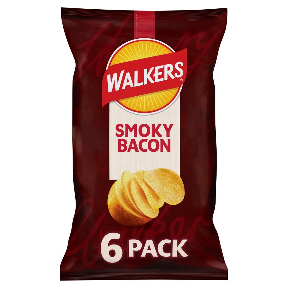 Walkers Crisps Smoky Bacon 6x25g - Morrisons Online Groceries & Offers