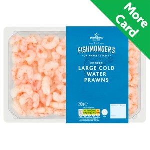 Morrisons Cooked Large Cold Water Prawns - Morrisons Online Groceries ...