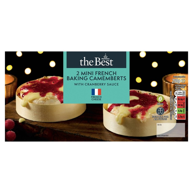 Morrisons The Best Mini Camembert With Cranberry Dressing - Morrisons ...