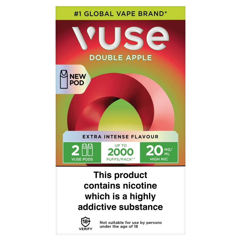 Vuse Pod Refills Double Apple 20mg - Morrisons Online Groceries & Offers