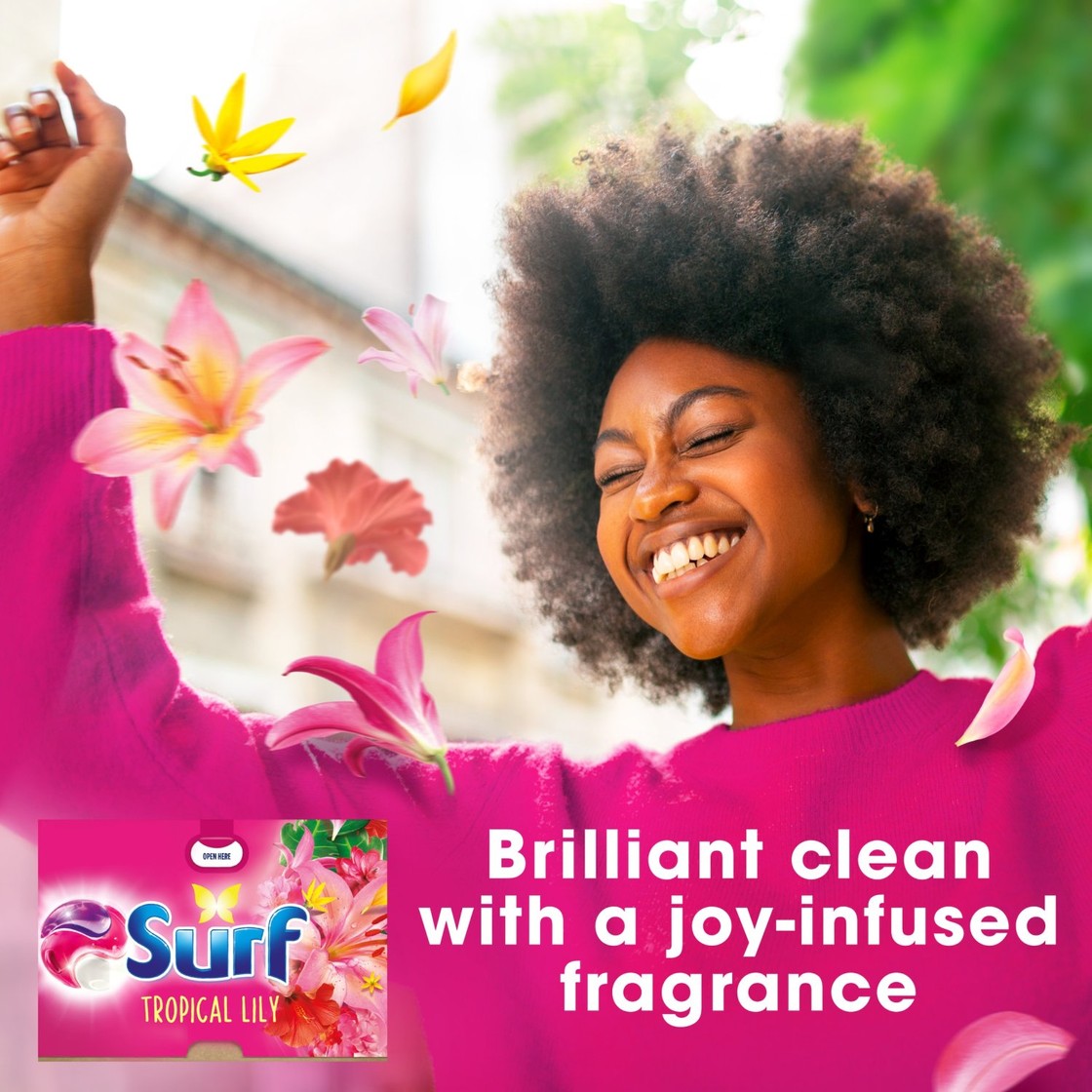 Surf 3 in 1 Laundry Washing Detergent Capsules Tropical Lily 26 Washes ...