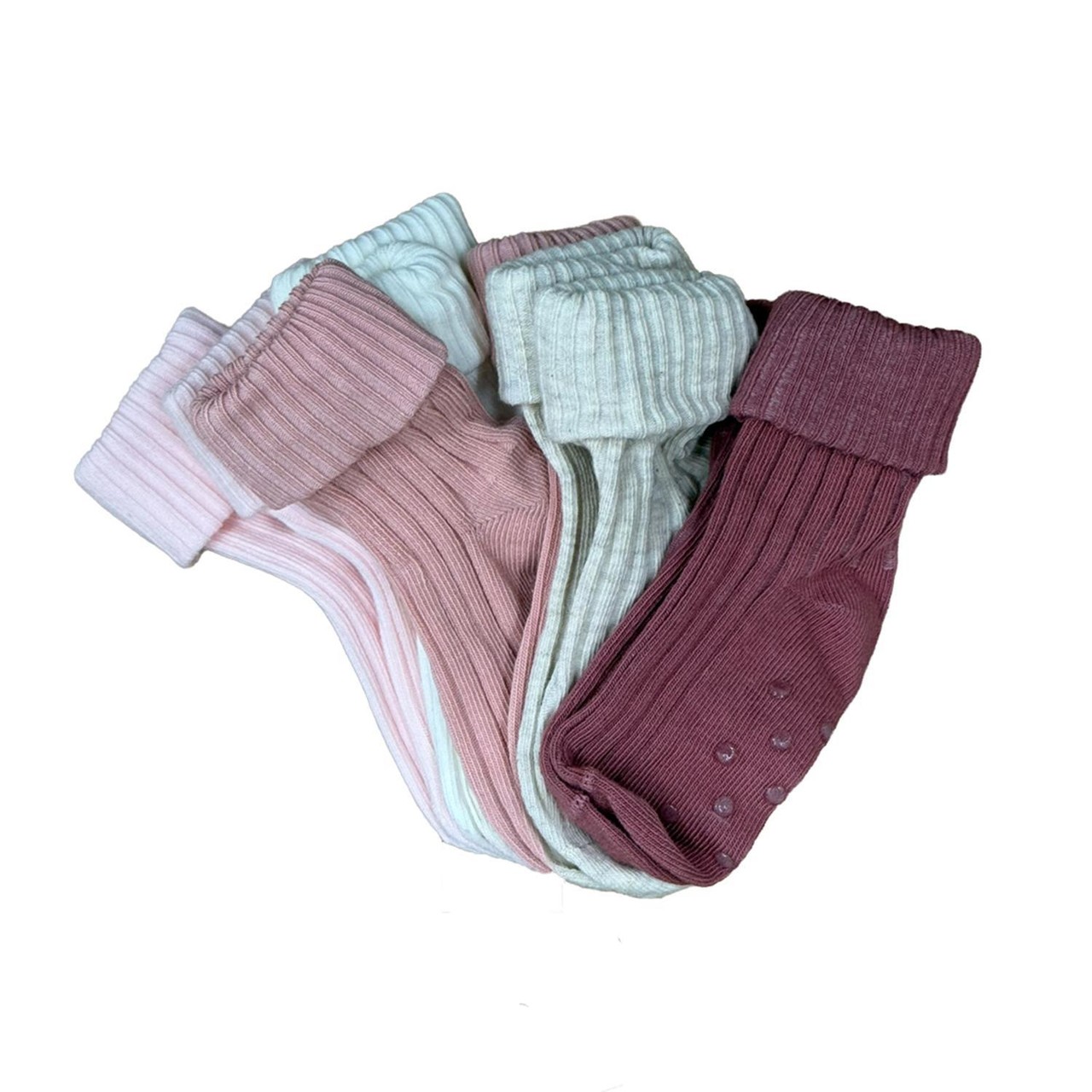 Nutmeg New Born Pink Rib Socks 5 Pack - Morrisons Online Groceries & Offers