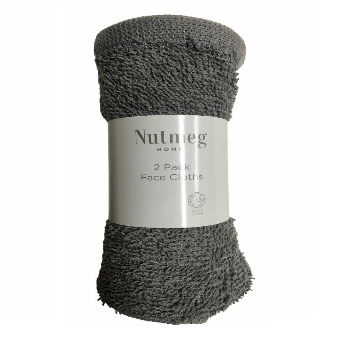 Nutmeg Home Mid Grey Face Cloths - Morrisons Online Groceries & Offers