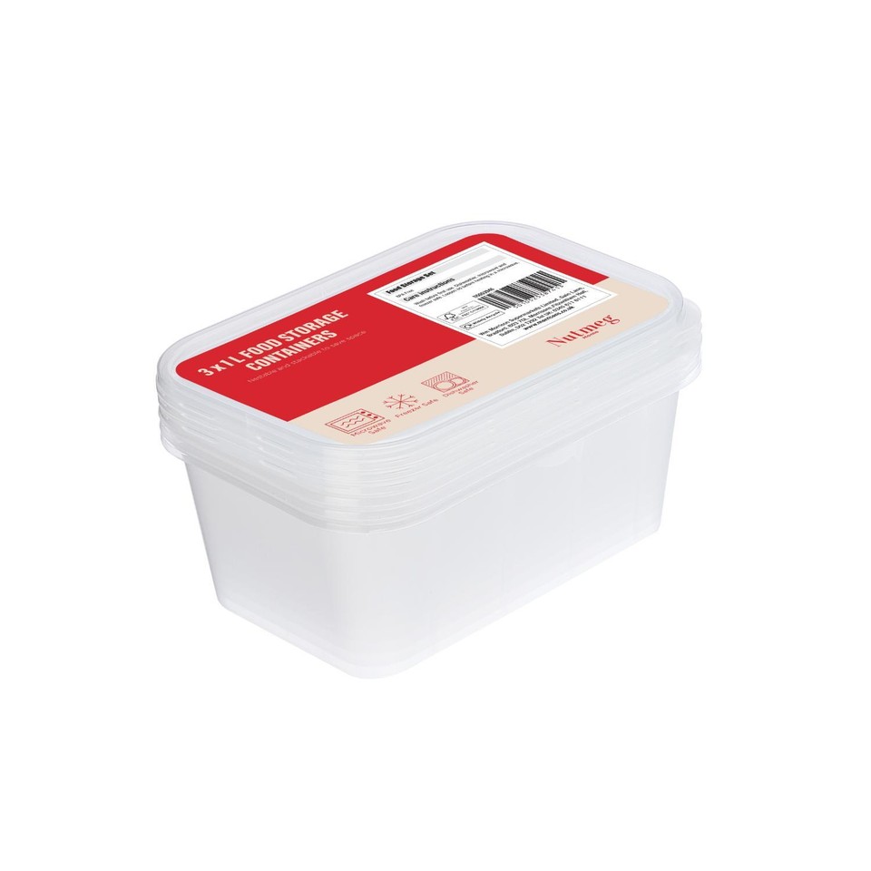 Nutmeg Home Essentials Food Storage Set 3 X 1l - Morrisons Online ...