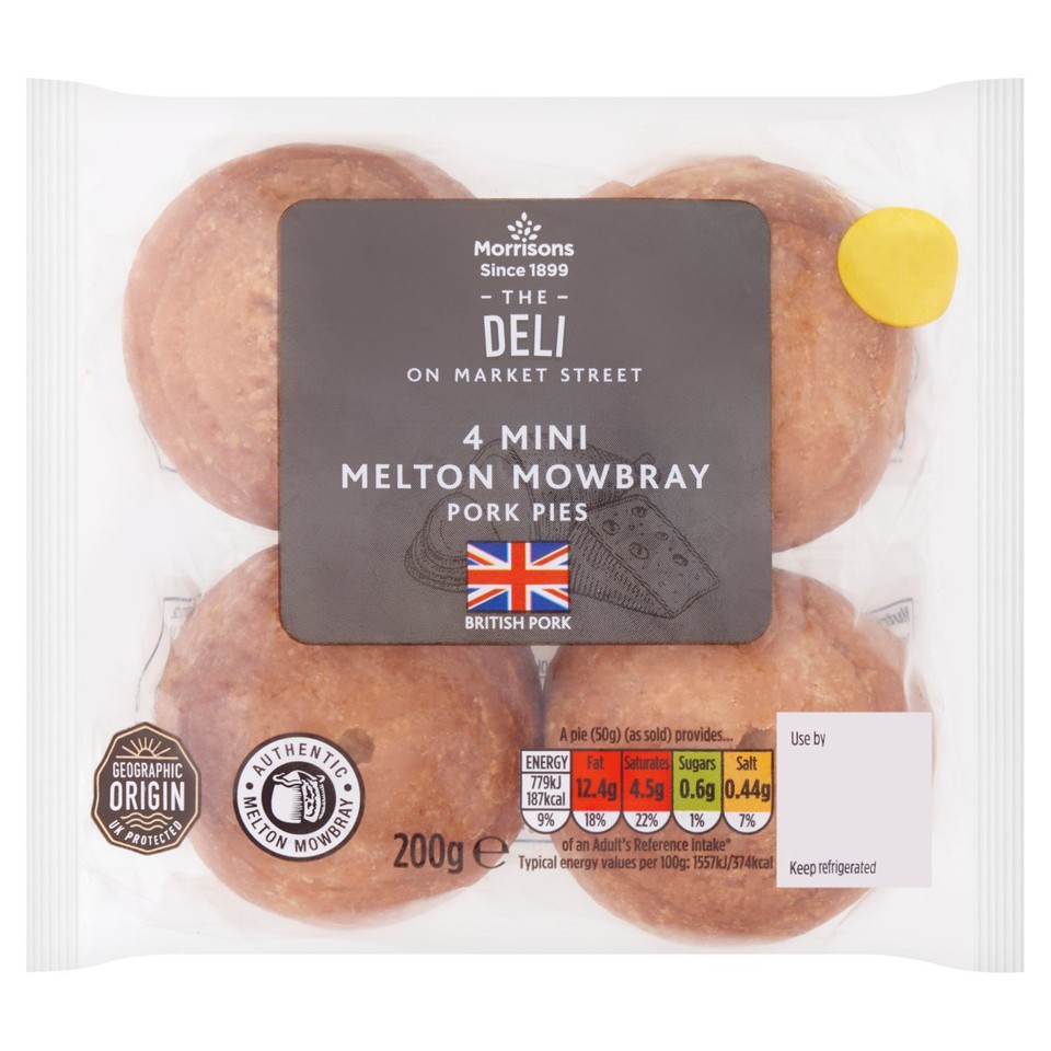 Market Street Deli Mini Melton Mowbray Pork Pies - Morrisons Online ...