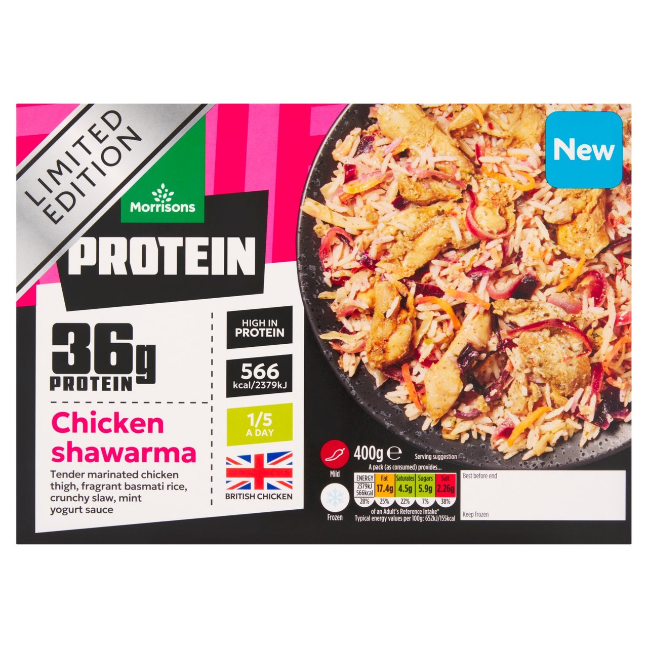Morrisons Limited Edition Protein Chicken Shawarma 400g - Morrisons ...