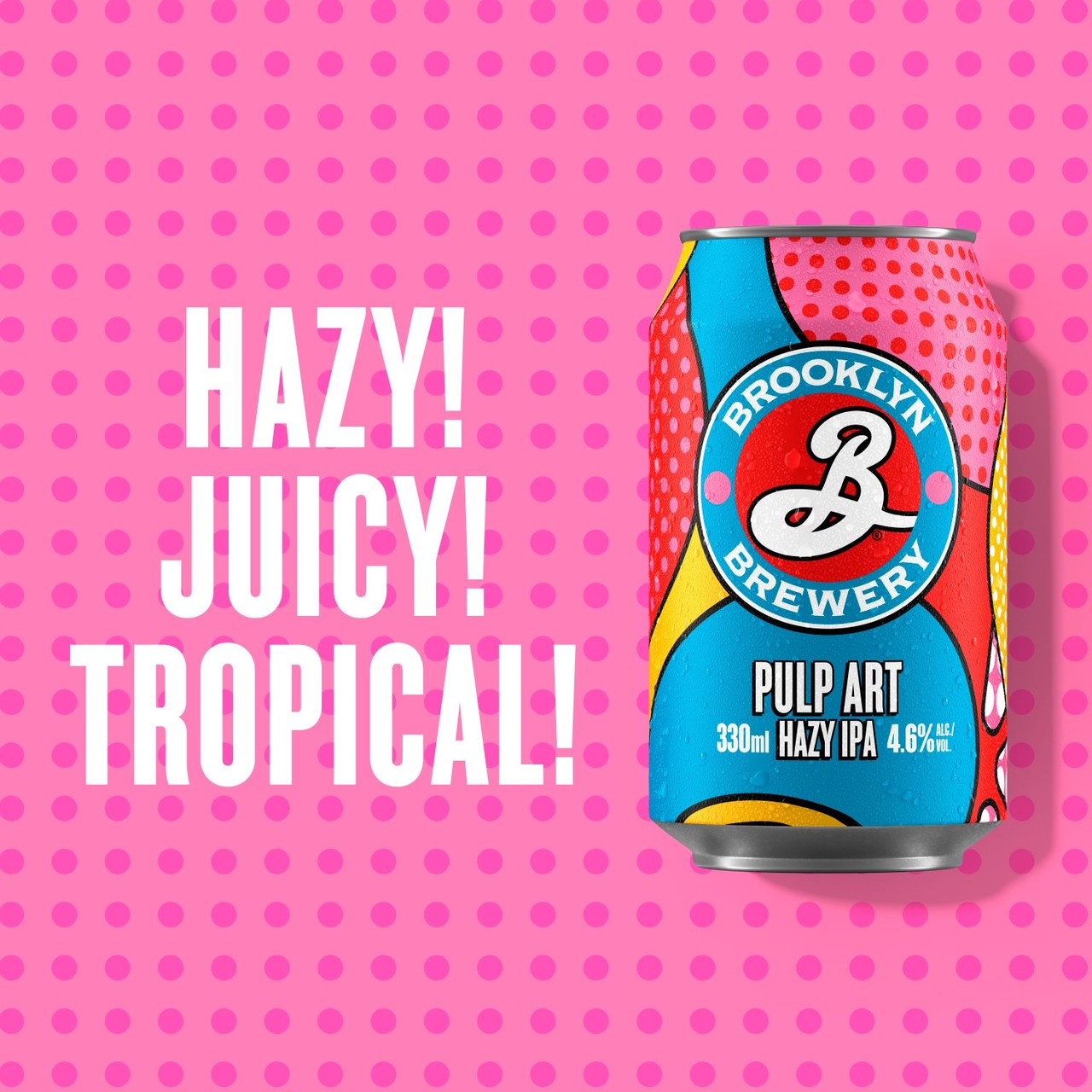 Brooklyn Pulp Art Hazy IPA 4x330ml - Morrisons Online Groceries & Offers