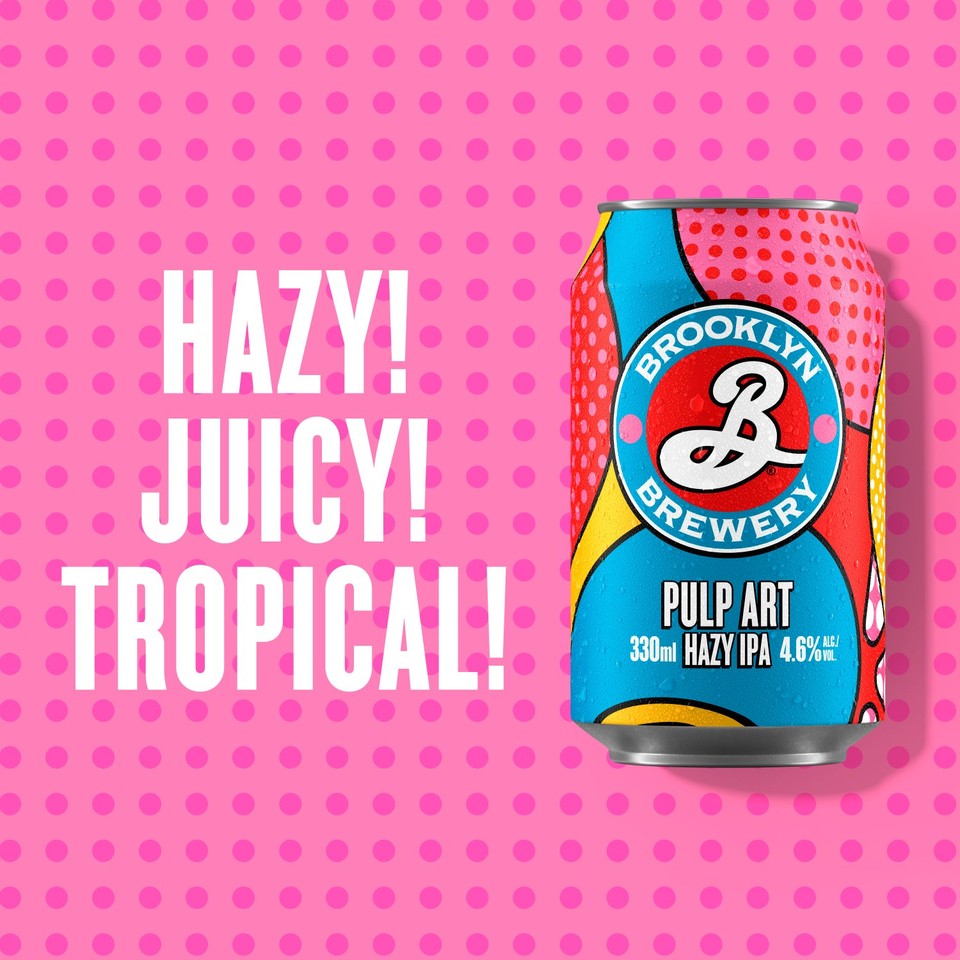 Brooklyn Pulp Art Hazy IPA 4x330ml - Morrisons Online Groceries & Offers