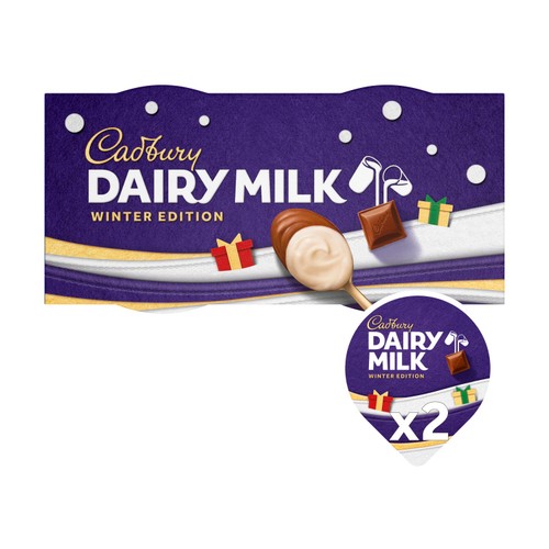 Cadbury Dairy Milk Winter Edition Chocolate Dessert Pots 2 x 60g (120g ...
