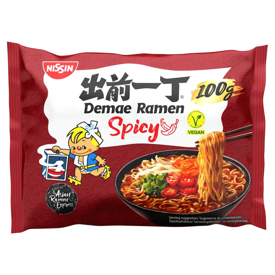 Nissin Demae Ramen Spicy Flavour Noodles - Morrisons Online Groceries ...