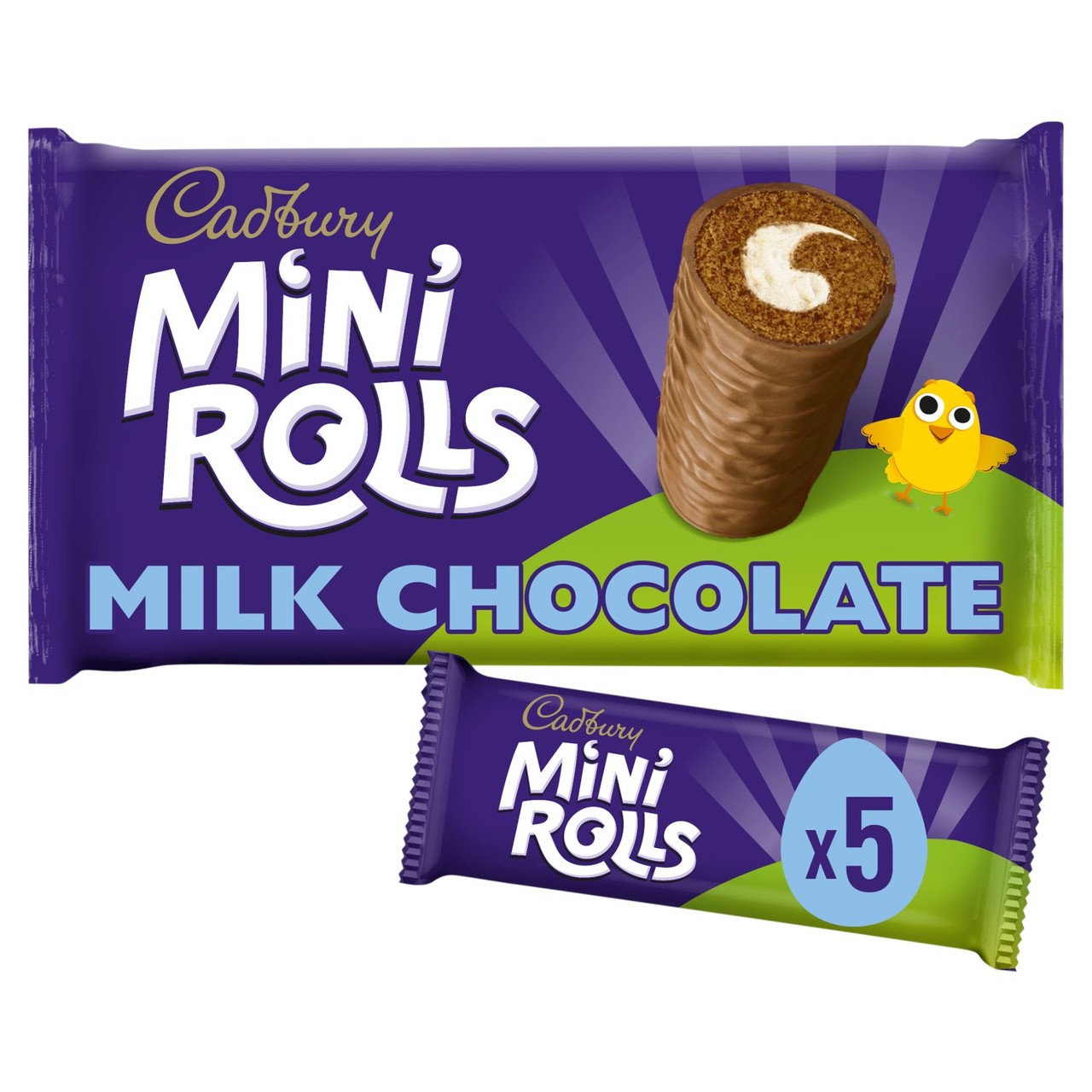 Cadbury Milk Chocolate Mini Rolls Cakes Multipack Snack 5pk - Morrisons ...