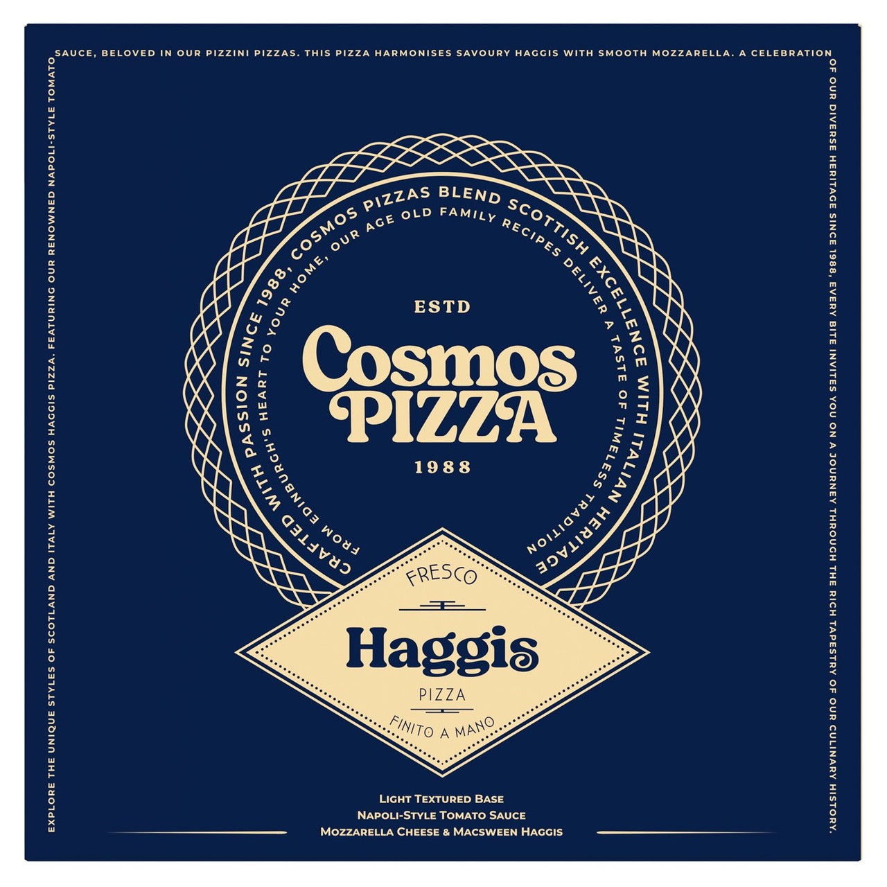 Cosmo's Cheese & Tomato Pizza With Haggis Topping - Morrisons Online ...