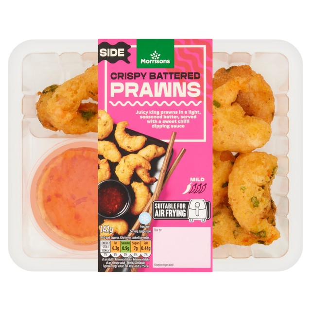 Morrisons Crispy King Prawns With Sweet Chilli Dip 142g - Morrisons ...