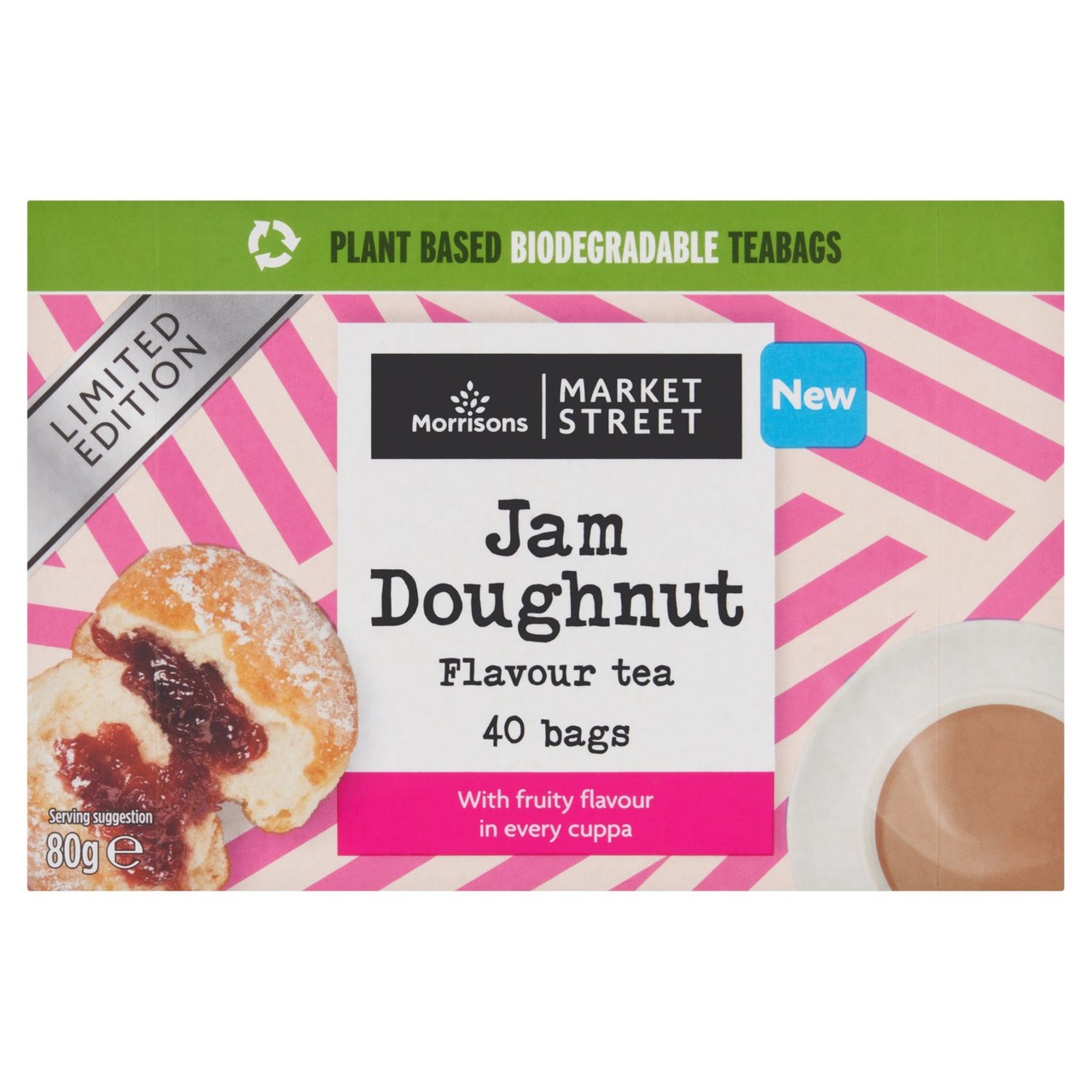 Morrisons 40 Jam Doughnut Tea Bags - Morrisons Online Groceries & Offers