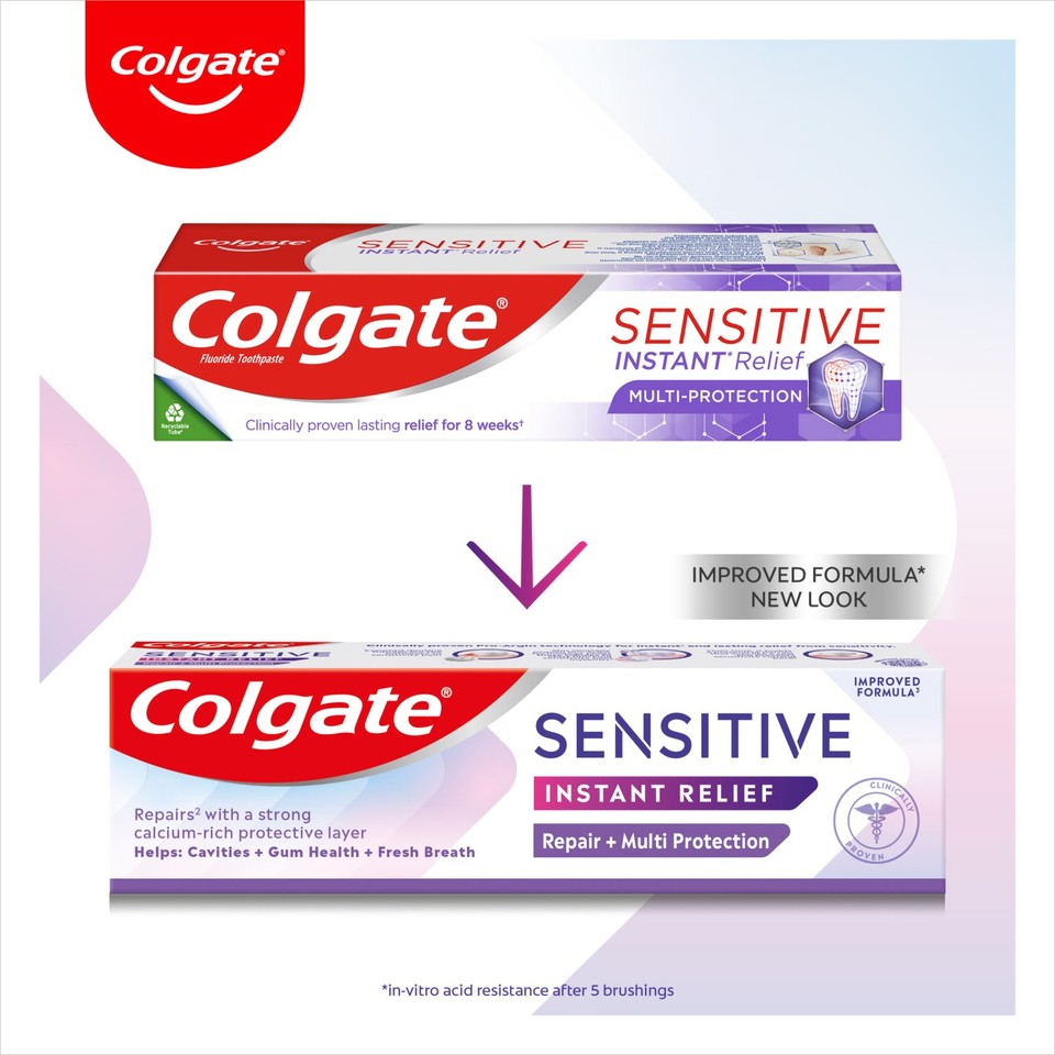 Colgate Sensitive Instant Relief + Multi Protection Toothpaste ...