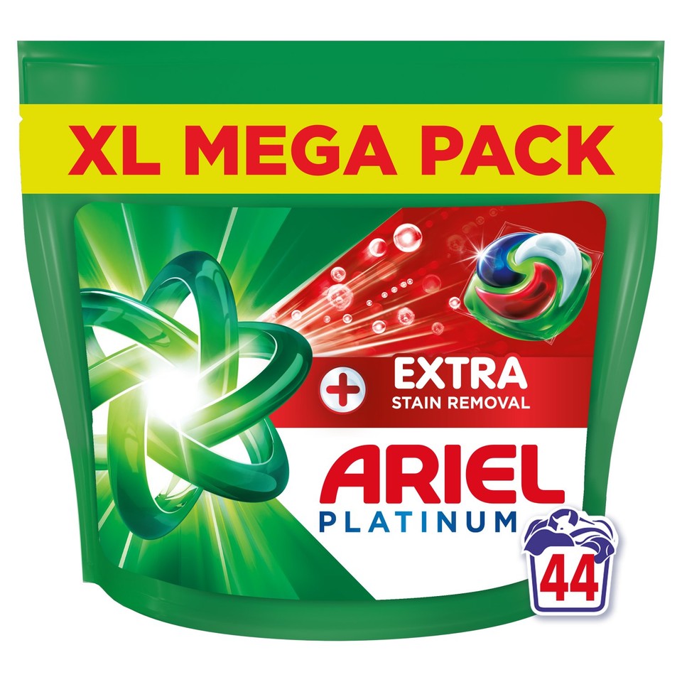 Ariel Platinum + Extra Stain Removal All-In-1 Washing Capsules ...