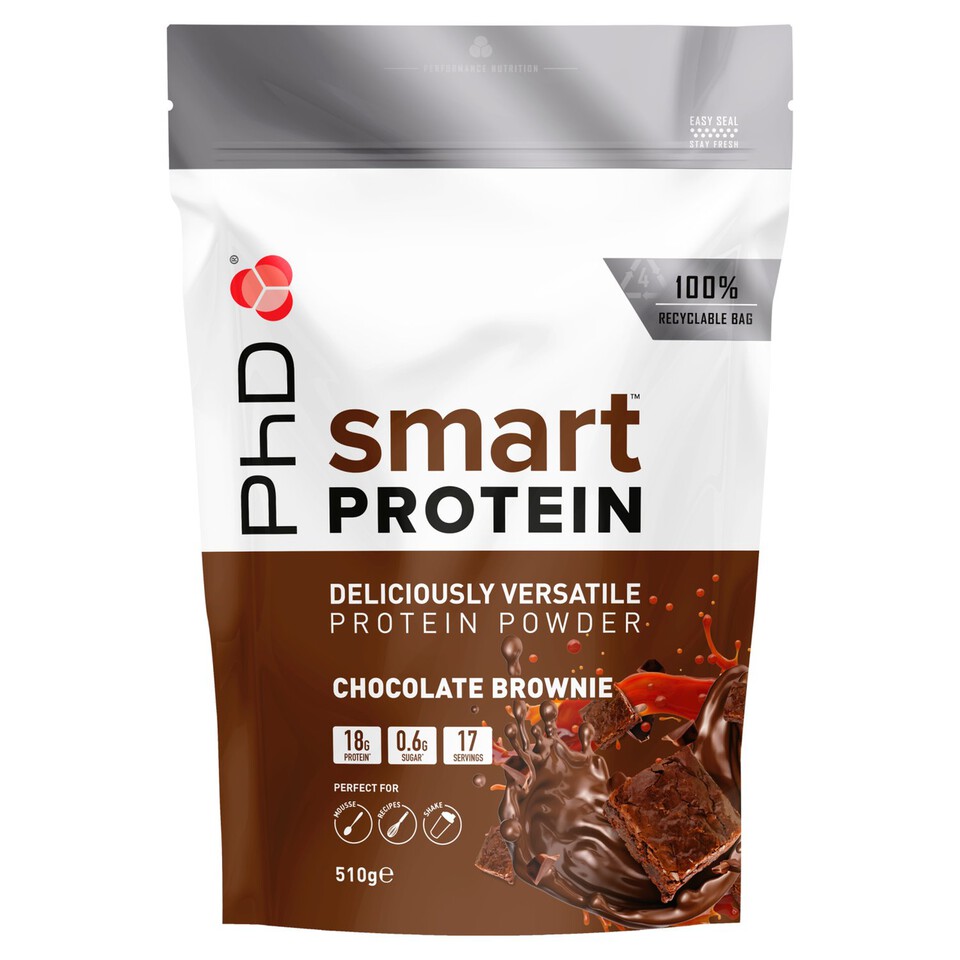 PhD Smart Protein Powder Chocolate Brownie 510g - Morrisons Online ...