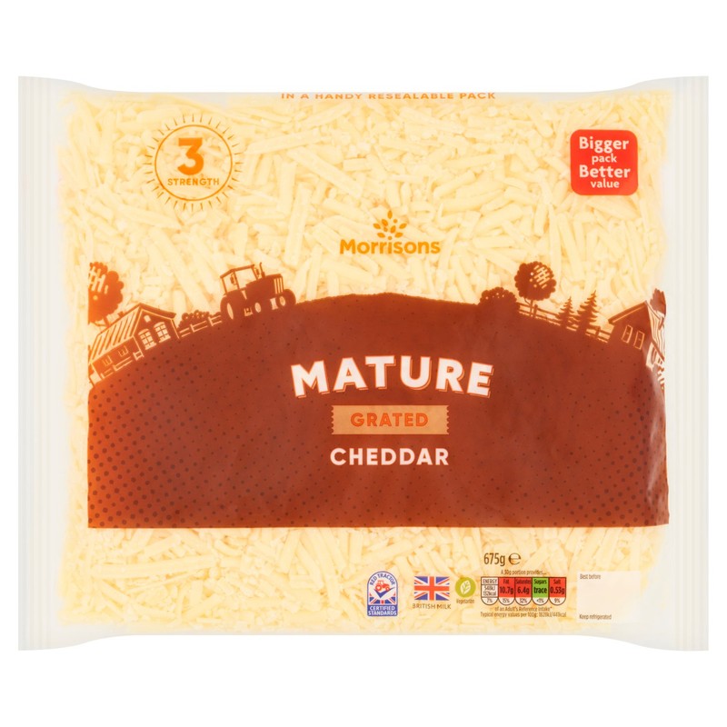 Morrisons Grated Mature White Cheddar - Morrisons Online Groceries & Offers