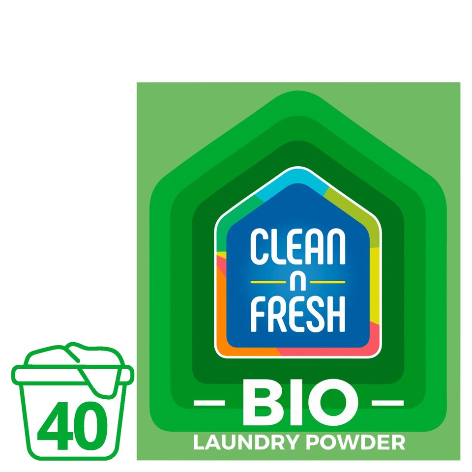Clean N Fresh Bio Laundry Powder 40 Washes - Morrisons Online Groceries ...