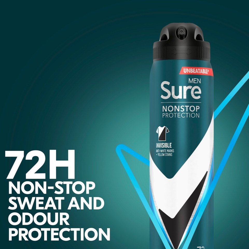 Sure For Men Invisible Ice Anti Perspirant Nonstop Deodorant 250ml ...