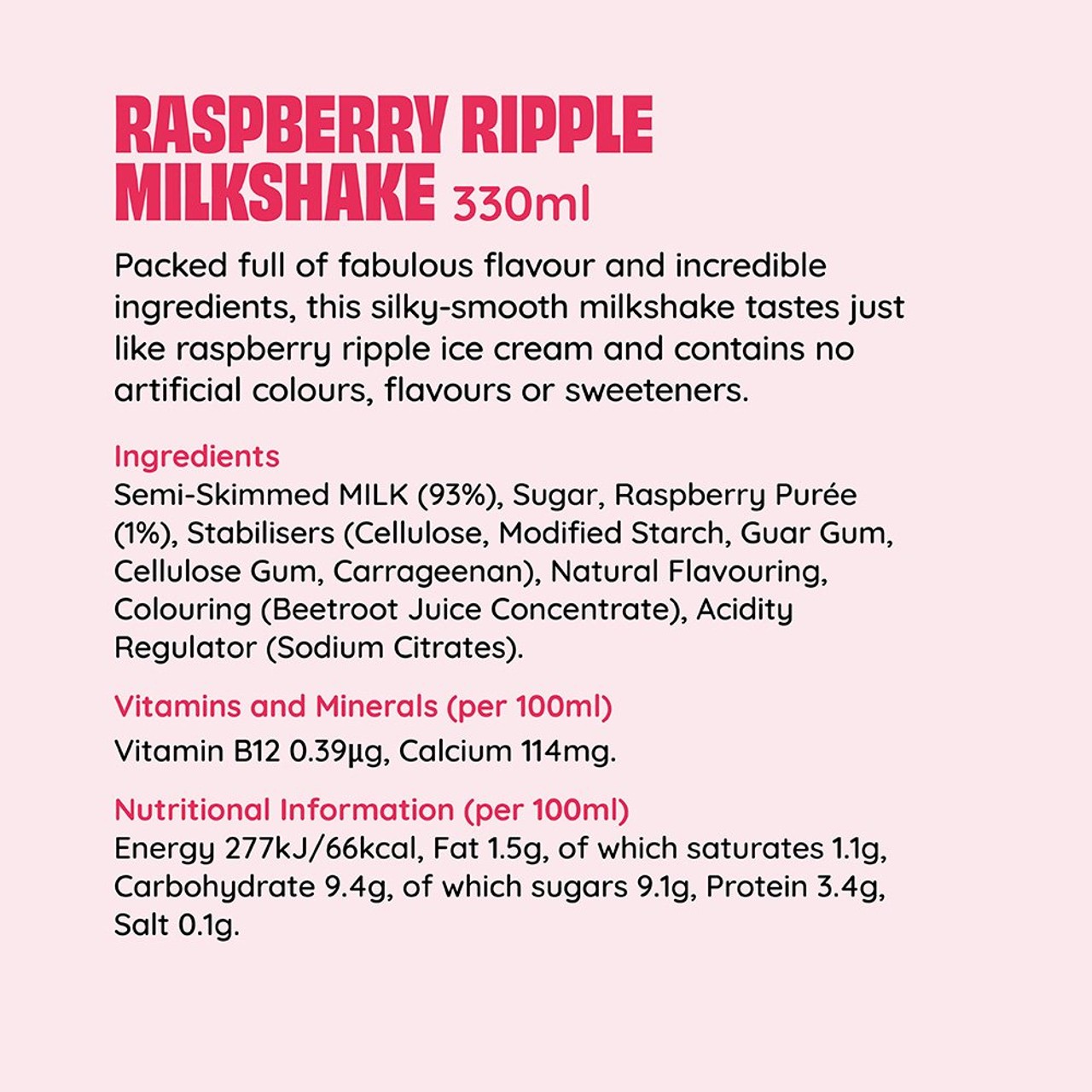 Shaken Udder Raspberry Ripple Milkshake - Morrisons Online Groceries ...