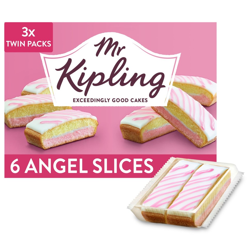 Mr Kipling Angel Slices Cakes Multipack Snack 3x2pk - Morrisons Online ...