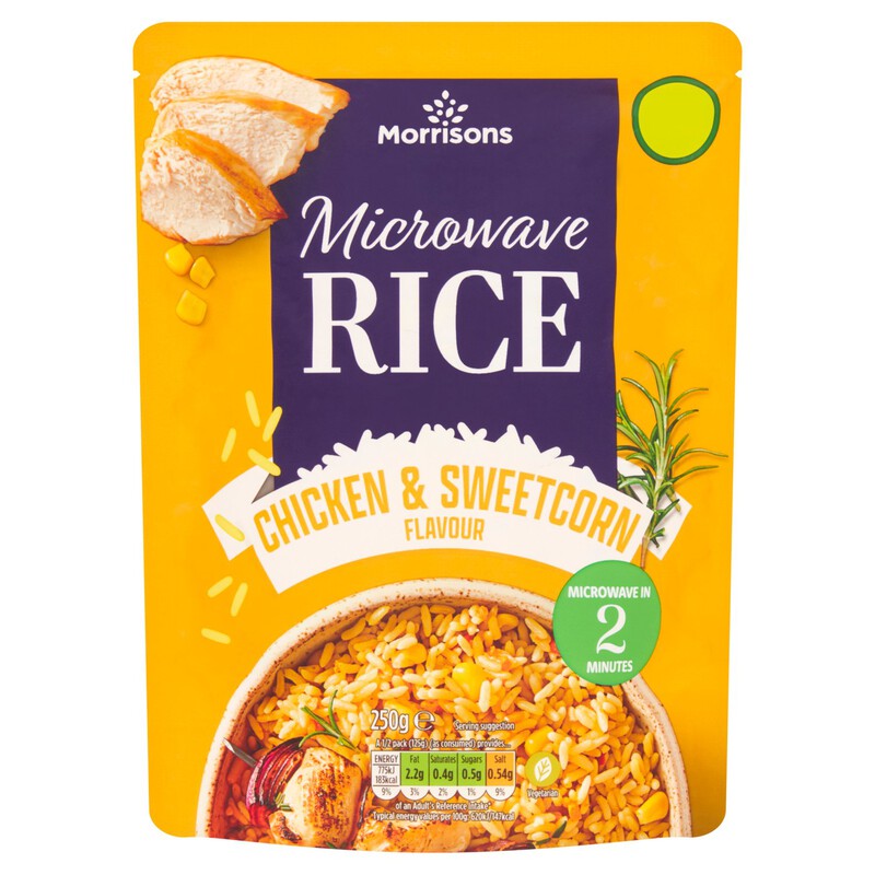 Morrisons Chicken & Sweetcorn Micro Rice - Morrisons Online Groceries ...
