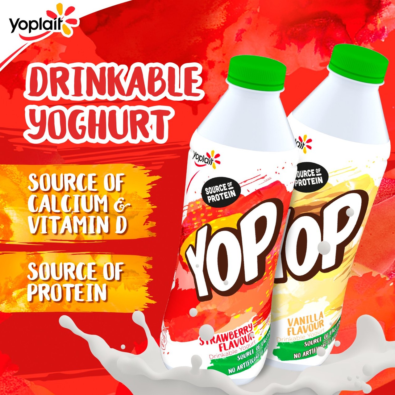Yop Strawberry Flavour Yogurt Drink - Morrisons Online Groceries & Offers