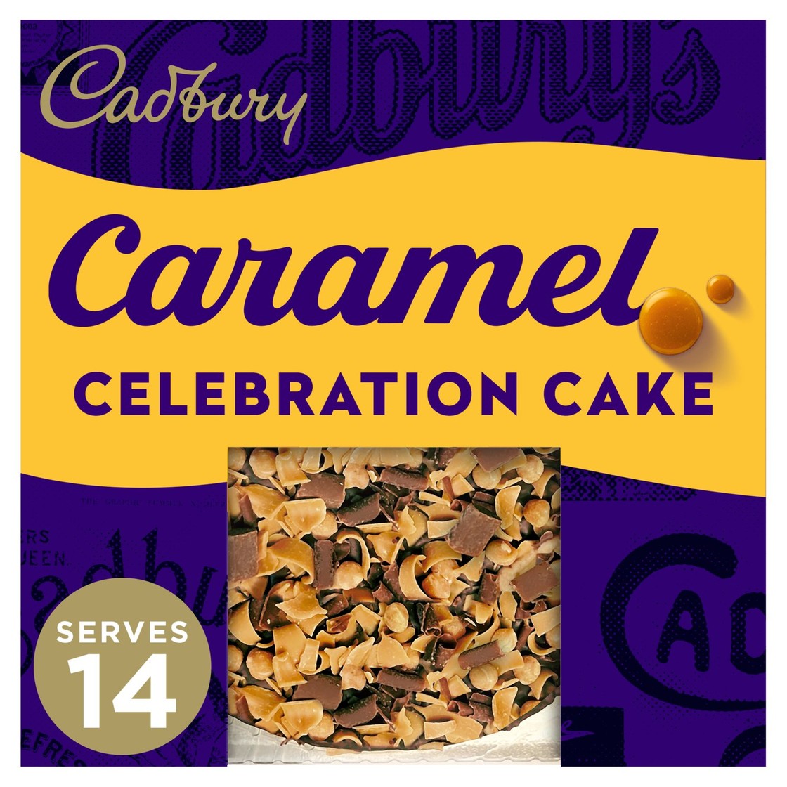 Cadbury Caramel Celebration Cake Serves 14 - Morrisons Online Groceries ...