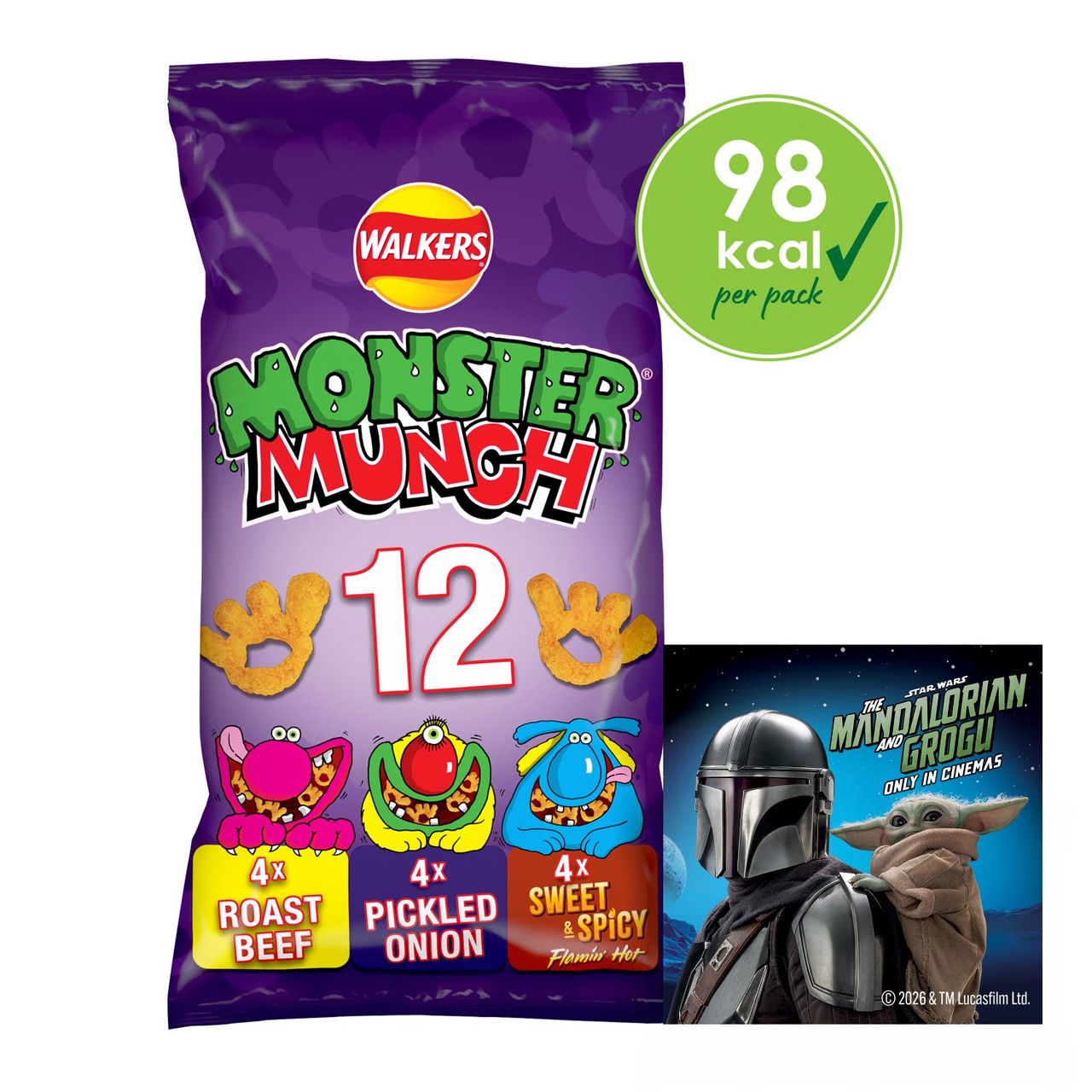 Walkers Monster Munch Variety Multipack Snacks - Morrisons Online ...