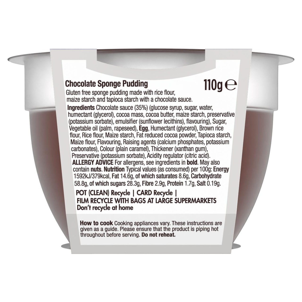 Morrisons Free From Chocolate Sponge Pudding 110g - Morrisons Online ...