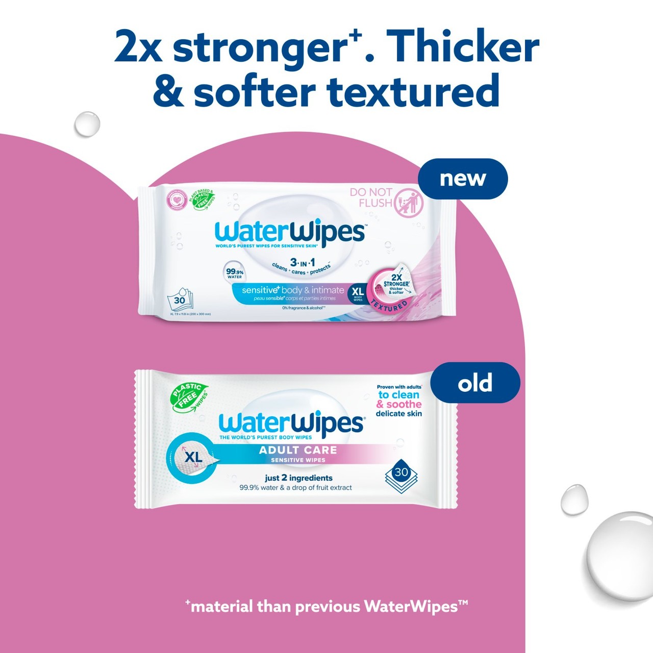 WaterWipes Adult Care Incontinence Sensitive Wipes 30 pack - Morrisons ...