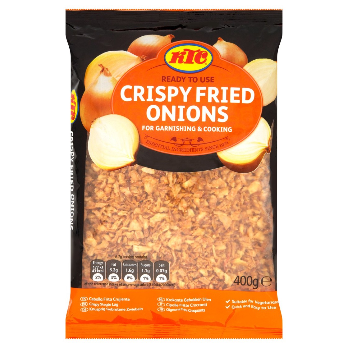KTC Crispy Fried Onions 400g - Morrisons Online Groceries & Offers