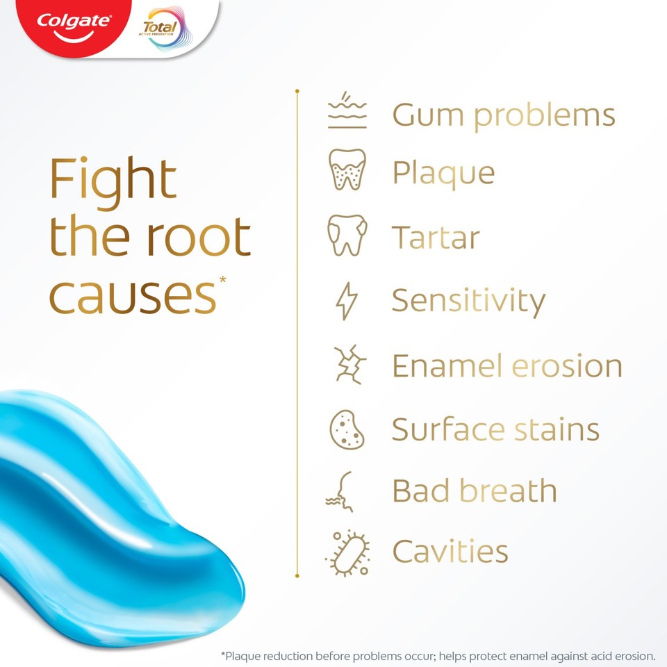 Colgate Total Active Prevention Teeth Whitening Toothpaste Pump 100ml ...