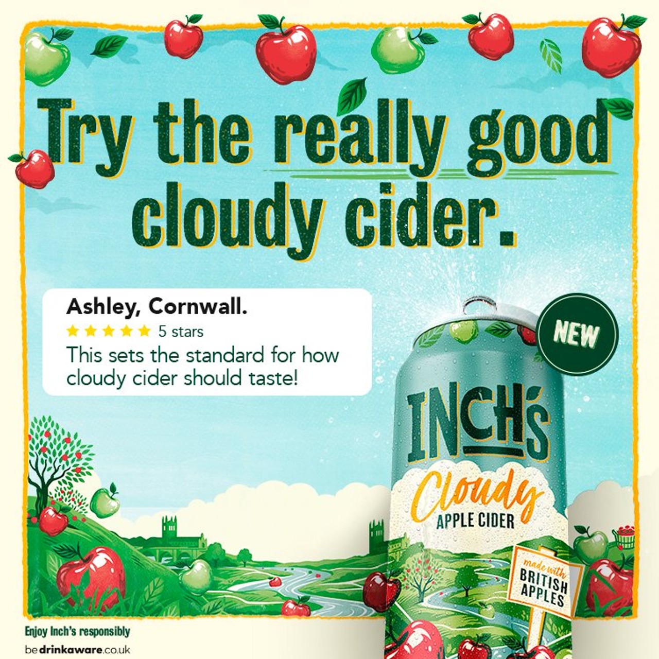 Inch's Cloudy Cider 4x440ml - Morrisons Online Groceries & Offers