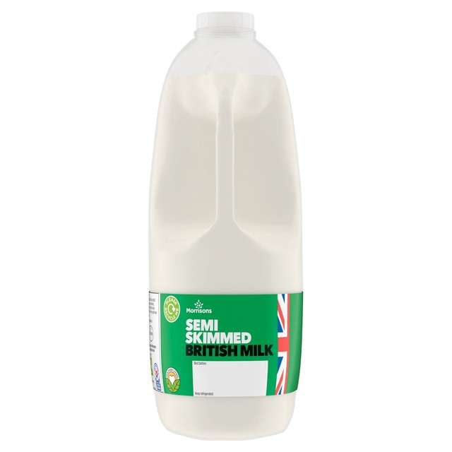 Morrisons British Semi Skimmed Milk 4 Pint - Morrisons Online Groceries ...