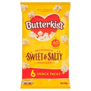 Butterkist Sweet & Salty Popcorn 6 x 12g - Morrisons Online Groceries ...