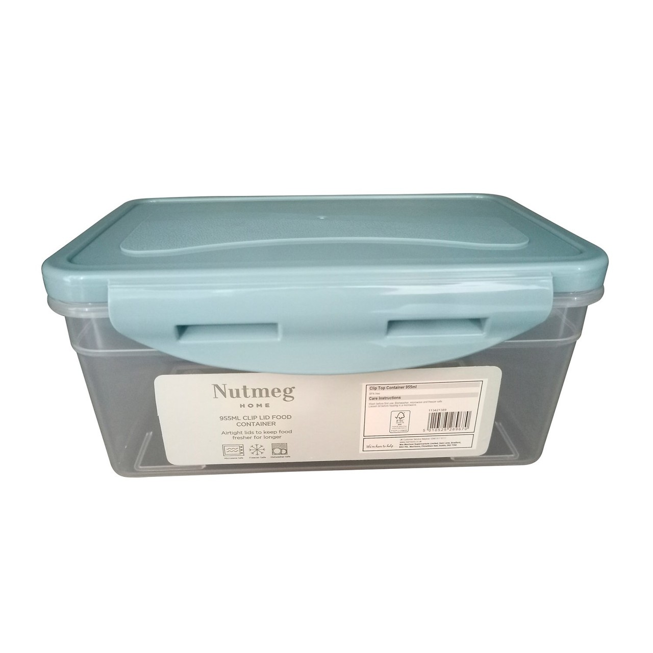Nutmeg Home Rectangular Clip Top Container 955ml - Morrisons Online ...