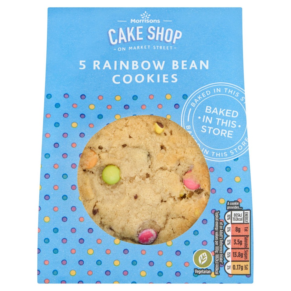 Morrisons 5 Rainbow Bean Cookies - Morrisons Online Groceries & Offers