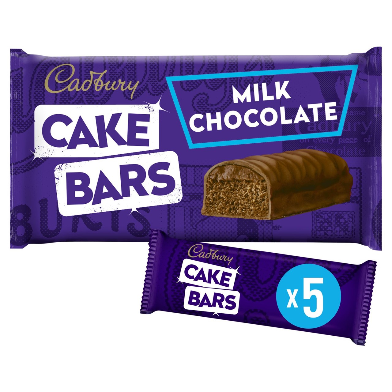 Cadbury Milk Chocolate Cake Bars Multipack Snack 5pk - Morrisons Online ...