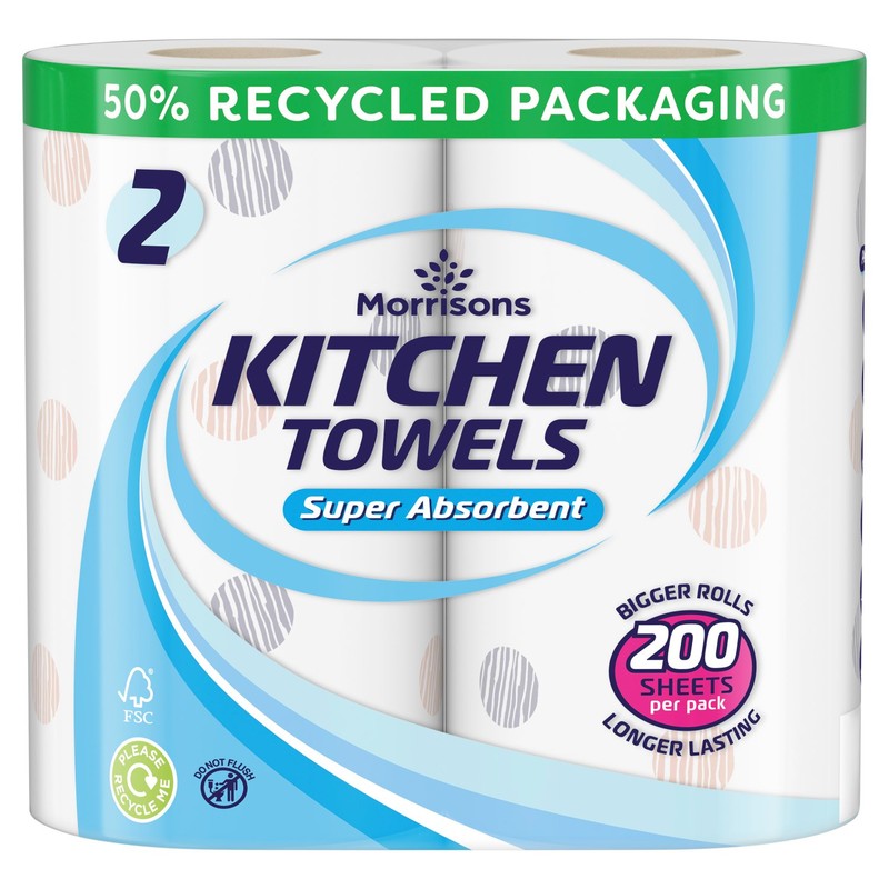 Morrisons 2 Double Kitchen Rolls - Morrisons Online Groceries & Offers