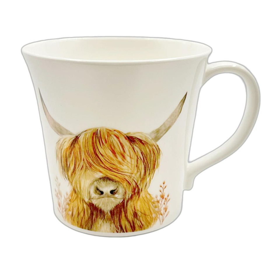 Nutmeg Home Highland Cow Head Bone China Mug - Morrisons Online ...